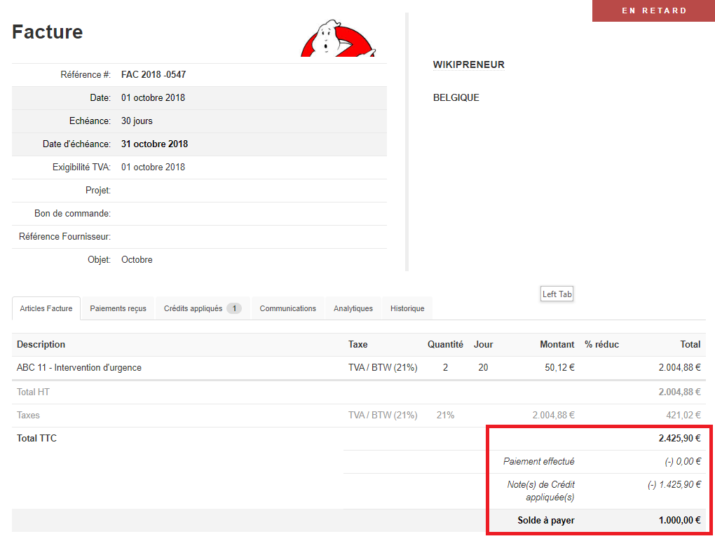 Comment lier une facture à une note de crédit existante| Support - Smoall